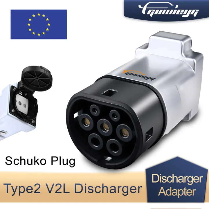 Adapter Cable Type 2 Discharge KIAMG Vehicle V2L Plug Schuko Electric ...