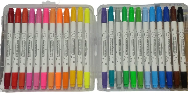 Two Side Sign Pen Colour 24 Colour | Daraz.com.np