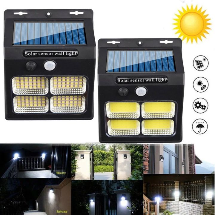 Easy To Install LED COB Outdoor Solar Lamp Solar Powered Super Bright ...
