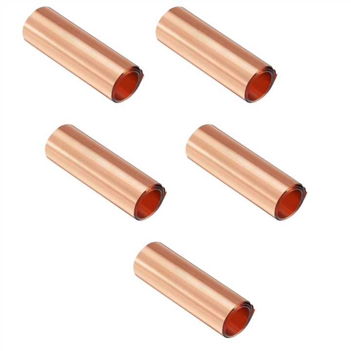 NCANRUI 5X Copper Sheet Roll, Metal Foil Plate 1000mm X 100mm X 0.03mm ...