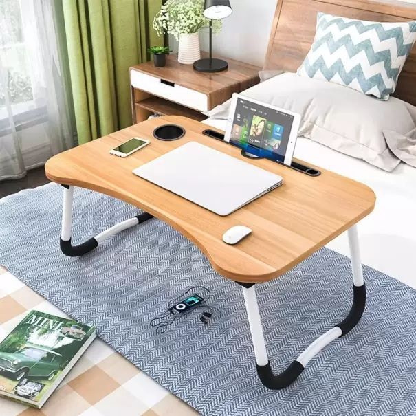 Multipurpose Foldable Laptop Table With Cup Holder | Daraz.com.np
