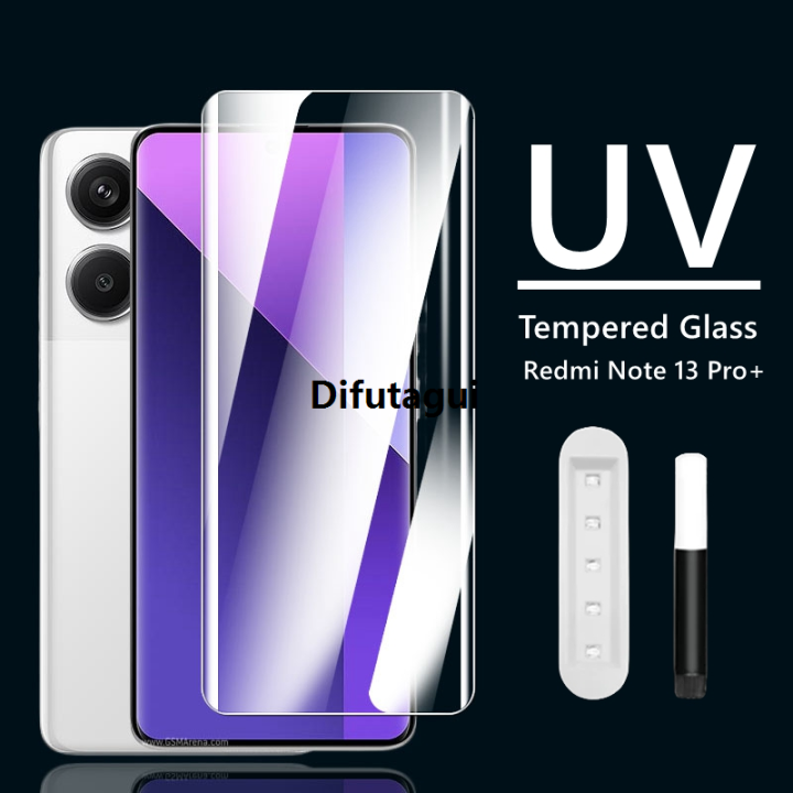 Difutagui 1-2 PCS UV Glue Tempered Glass for Xiaomi Redmi Note 13 pro ...
