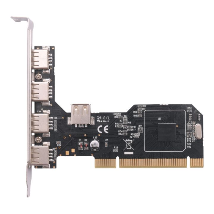 PCI to USB2.0 Expansion Card Desktop PCI to 5 USB2.0 480Mbp HUB Chip ...