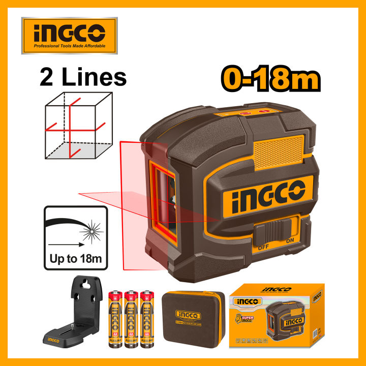 INGCO Self-leveling line Red laser level Working range:0~18m HLL156503 ...