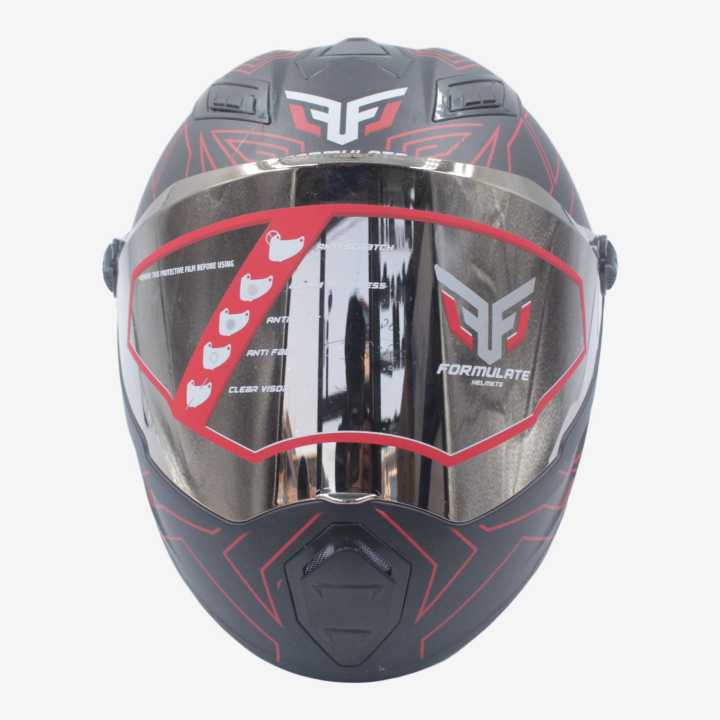 Formulate Black/Red Full Face Mercury Visor Helmet | Daraz.com.np
