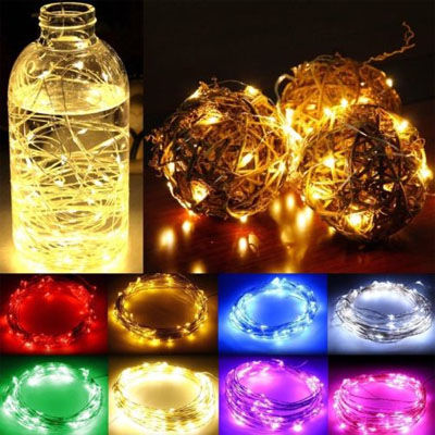 AA Battery Operated 50 Leds LED Copper Wire String Light Party Lamps ...