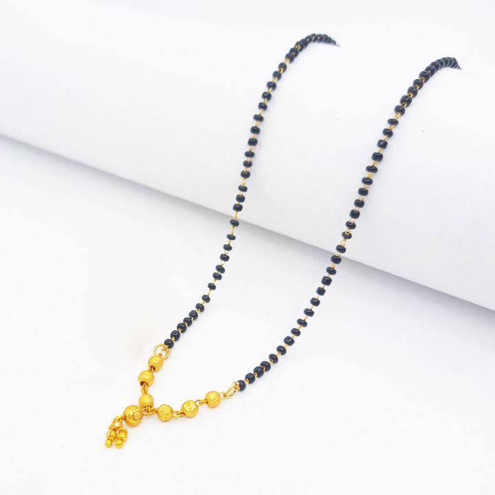 Gold Plated Pendant Design Mangalsutra With Panchadhatu Lari Chain Set ...