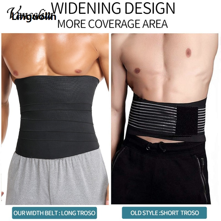 Linguolin Mens Waist Trainer Abdomen Reducer Snatch Me Up Bandage Wrap ...