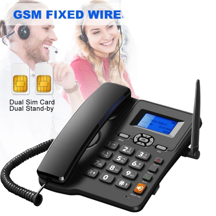 Dual SIM GSM FWP Fixed Wireless Phone Wireless Desktop Landline Phone ...