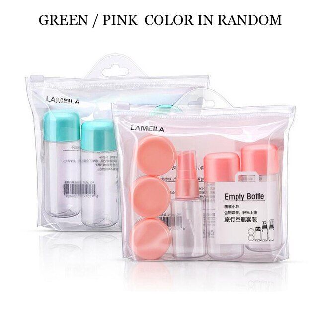 Japanese 6 Pieces Different Shapes Travel Set Clear Plastic Refillable ...