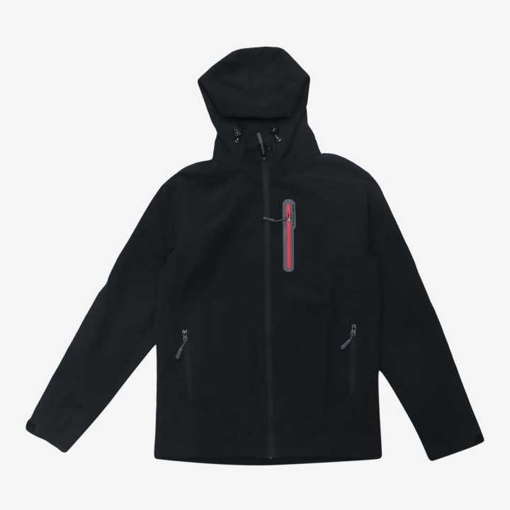 Black Color Outdoor Side Pocket Design Waterproof Windcheater For Men ...