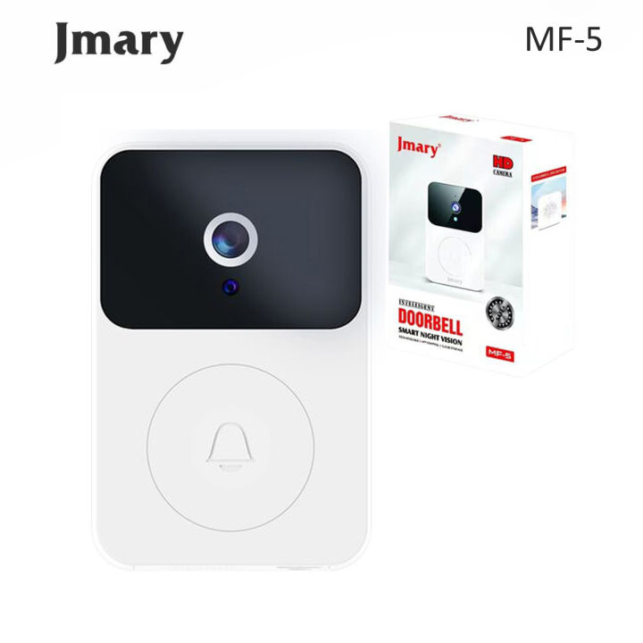 JMARY MF-5 Smart Video Doorbell – HD Camera, Night Vision, App Control, Wireless, Rechargeable ...