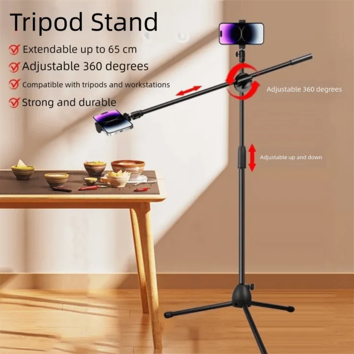 New High Angle Live Streaming Stand Height Adjustable Solid Tripod ...