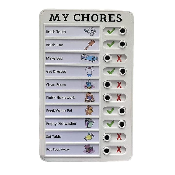 OUMERY My Chores Memo Plastic Board, Detachable and Reusable Memo for ...