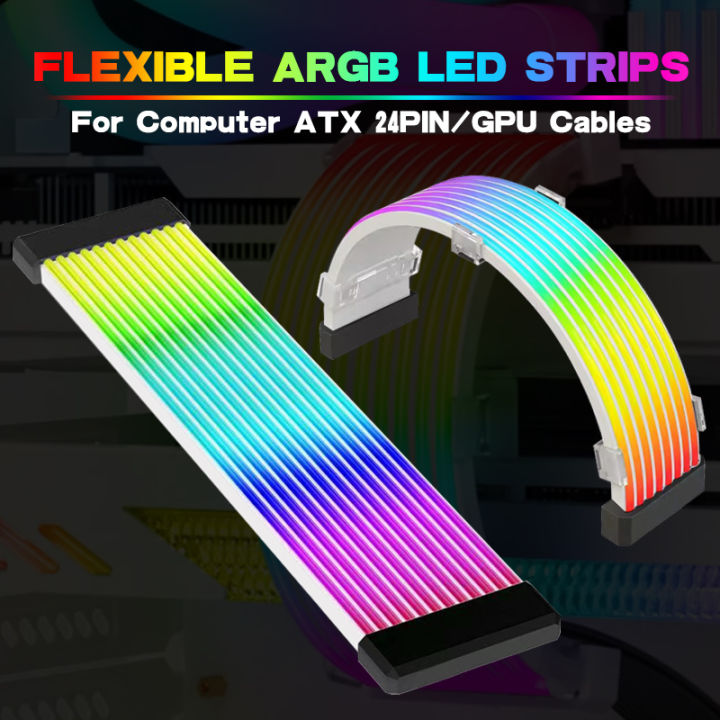 Jumpeak Flexible RGB LED Light Strip Bar ARGB Board Cover For Computer ...