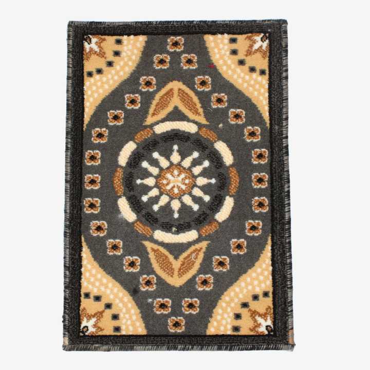 Grey Color Rectangular Shape Flower Printed Nepali Door Mat 16*24 inch ...