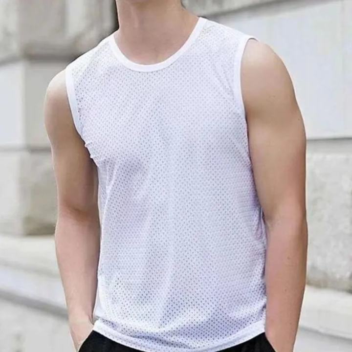 Ice Silk Transparent Tank Top T-Shirt For Men | Daraz.com.np
