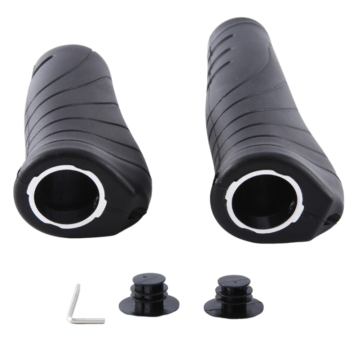 Bicycle Grips 1 Long 1 Short Handlebar 22.2Mm Rubber Casing Sheath Hand ...
