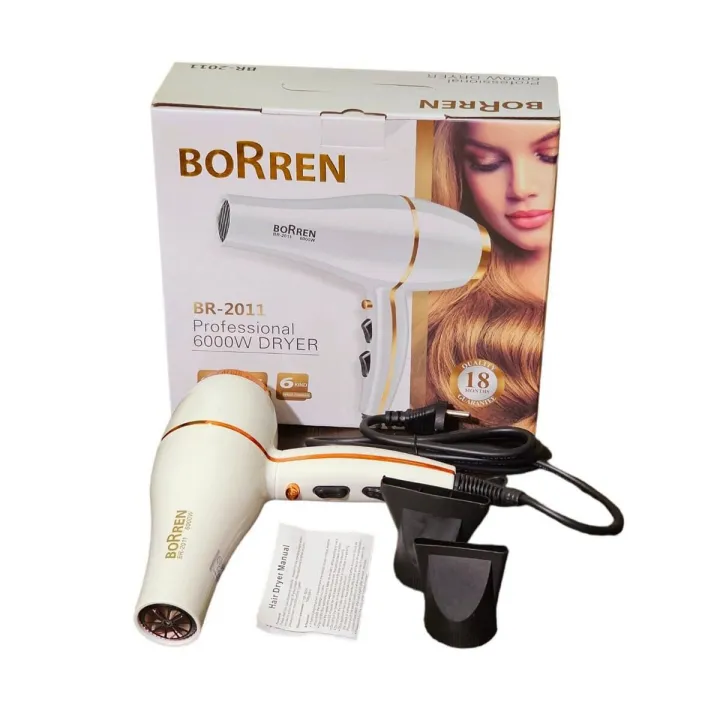 Borren Professional Hair Dryer 6000W BR-2011 | Daraz.com.np
