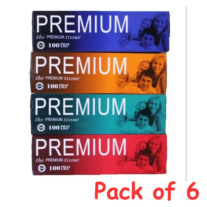 Tissue / Premium Tissue / Facial Tissue Box 100 Pulls 200 Sheets - Pack ...