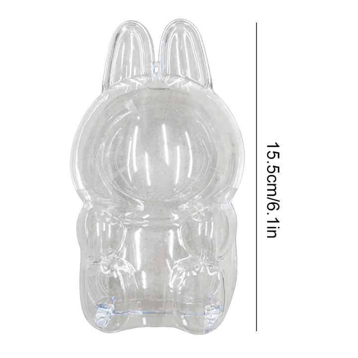 New style For Labubu Monster Toy Transparent Protective Cover Vinyl ...