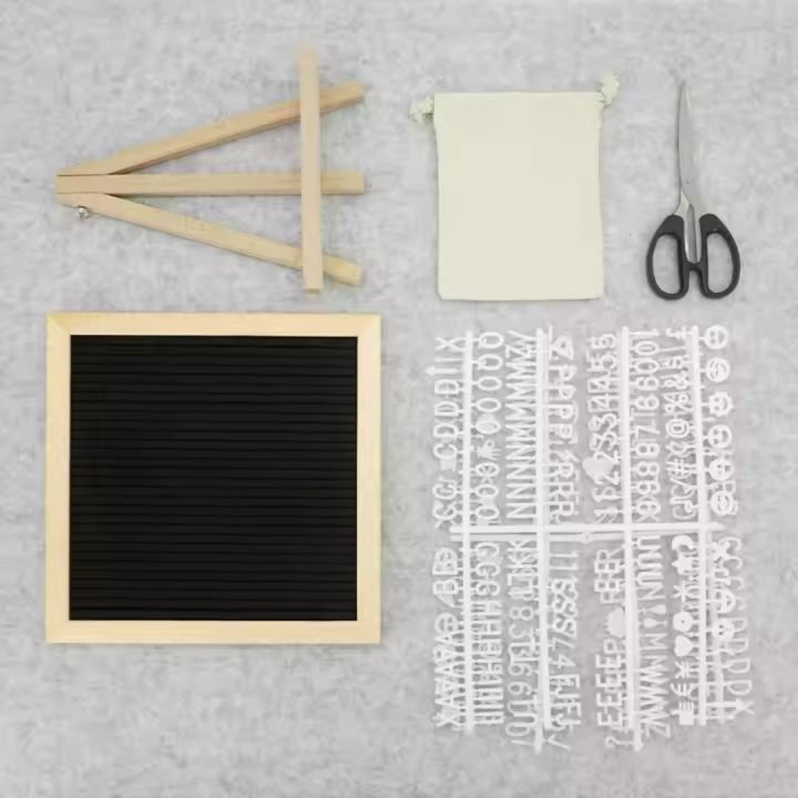 Wooden Frame Customizable Felt Letter Board – Changeable Message Board ...