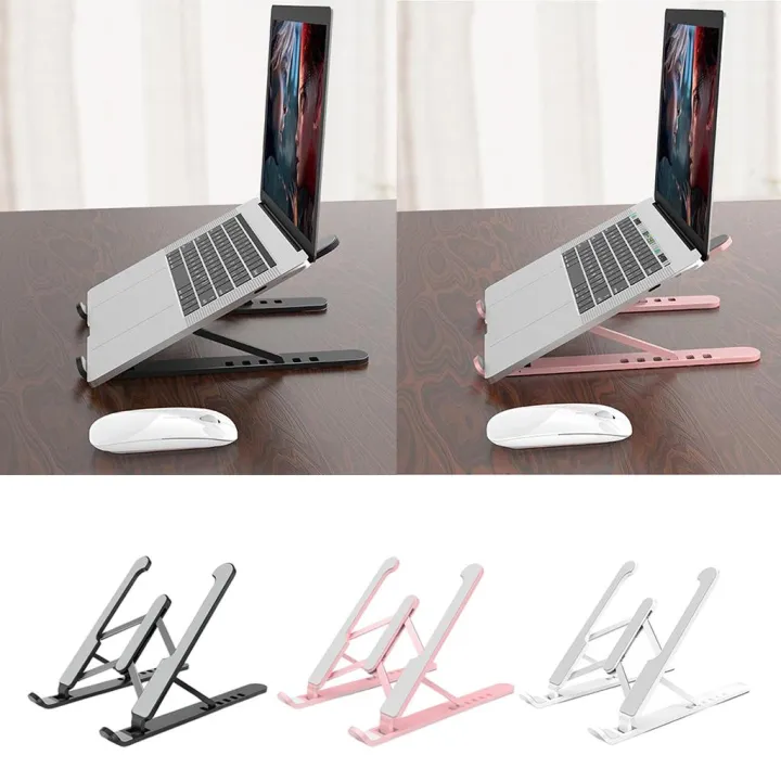 PVC Hard Plastic 7-Level Adjustable Laptop Stand For 10 To 17 Inches ...