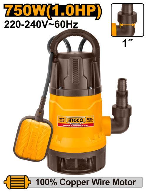 Ingco Brand:750W(1.0HP) Sewage Submersible Water Pump SPD7508 | Daraz ...