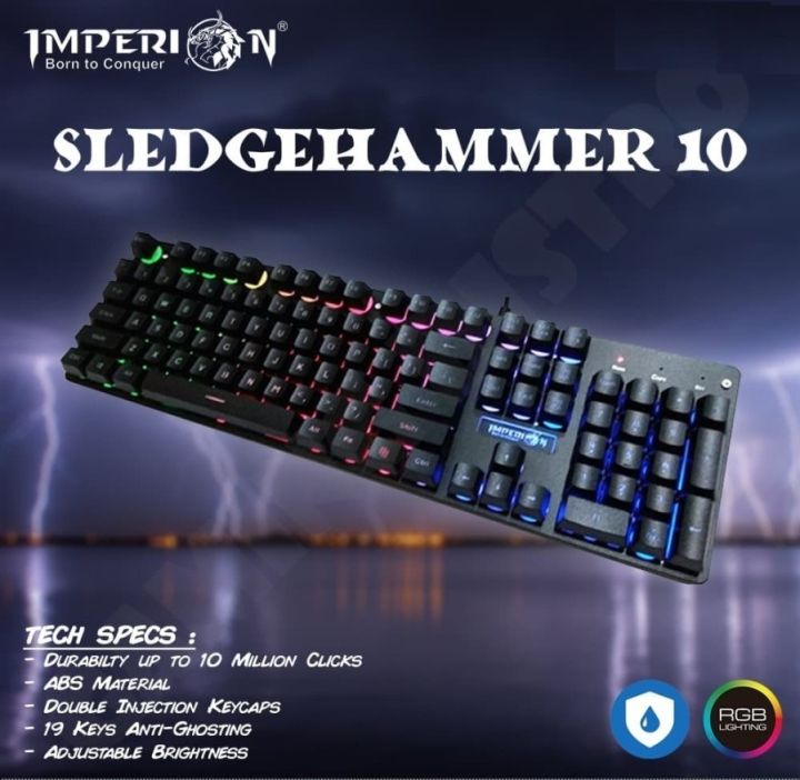 Imperion Sledgehammer 10 Gaming Keyboard Black | Daraz.com.np