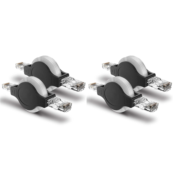 OUMERY 4PCS Portable RJ45 Cat 5 5E Retractable Ethernet LAN Network ...