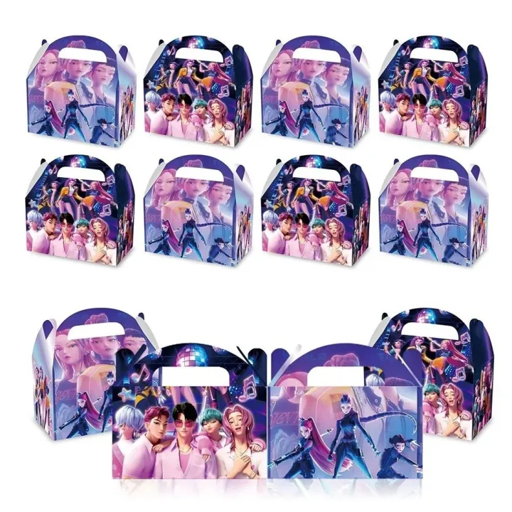 12pcs New Anime Figure Kpop Demon Hunters Candy Box Paper With Handles ...