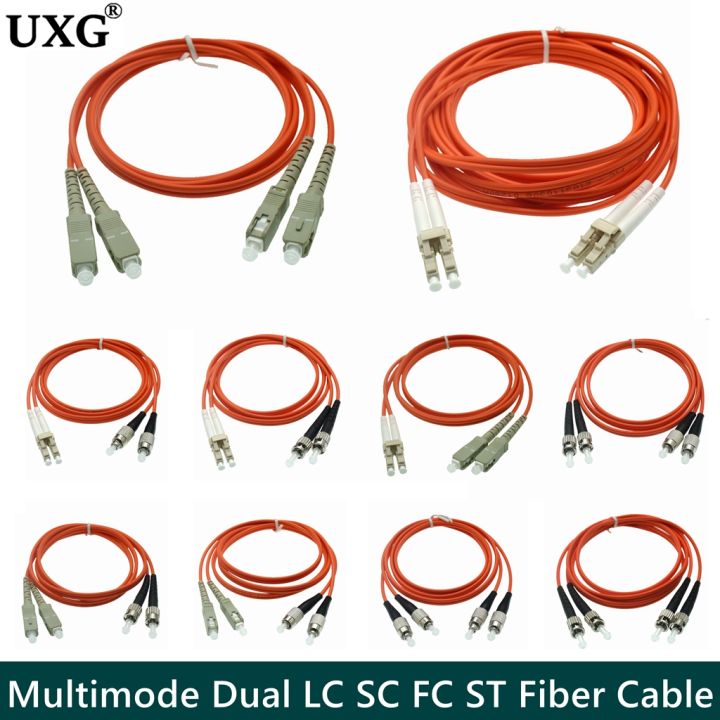 Multimode Core Fiber Jumper Dual LC To LC FC ST SC Fiber Patch Cord ...