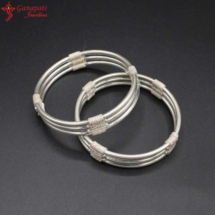 Pure Silver 3Circle Bangle For women 2pcs | Daraz.com.np
