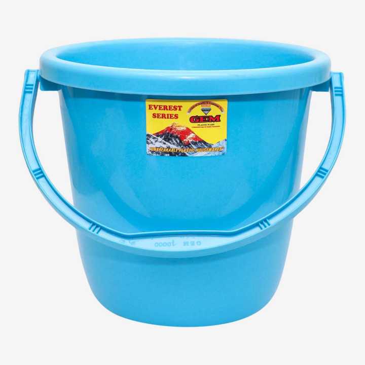 Gem Plasticware Everest Bucket (Unbreakable) 10000 Blue-10 Ltr | Daraz ...