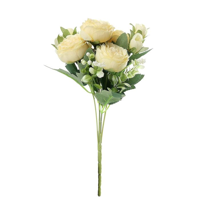 Artificial Rubber Made Rose Bunch For Home/Office/Living Room/Table ...