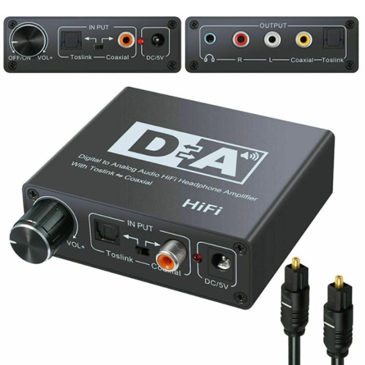 Digital to Analog Audio Converter Optical Fiber to Slink Coaxial Signal ...