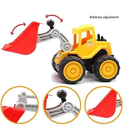 Kids Ride On Construction Bulldozer, Outdoor Digger Scooper Pulling ...