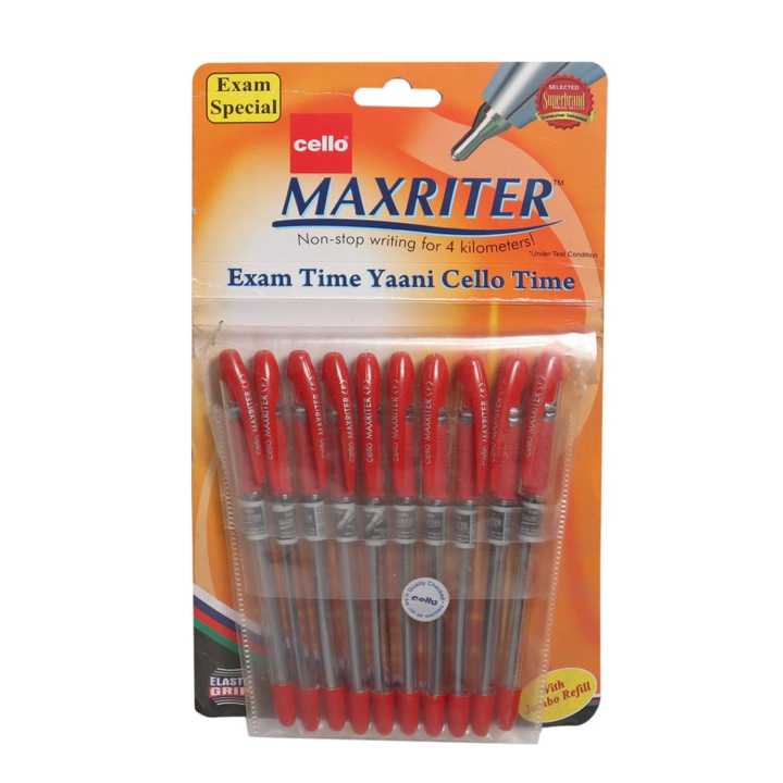 Cello Maxriter Red Ball Pen 10pcs | Daraz.com.np