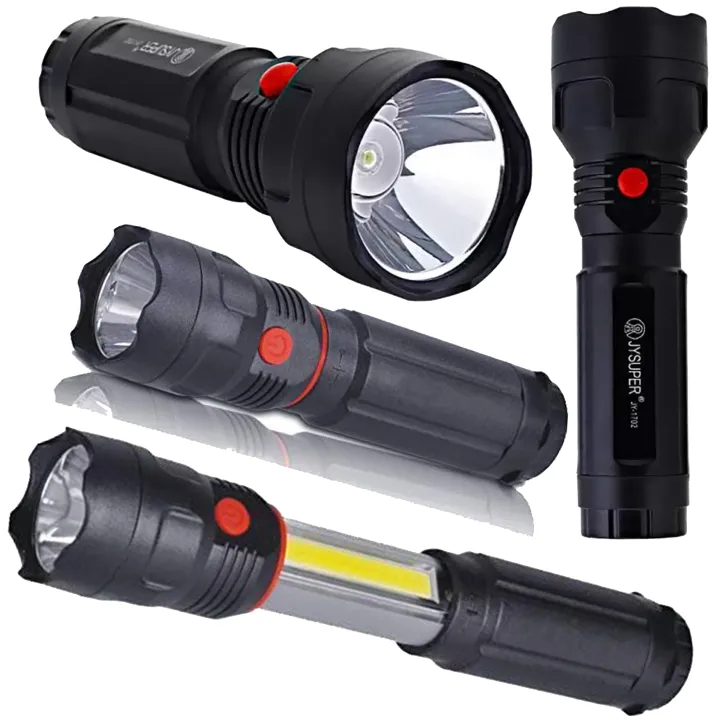 JY SUPER High Power Rechargable LED Torch Light JY 1702 Torch With Side ...