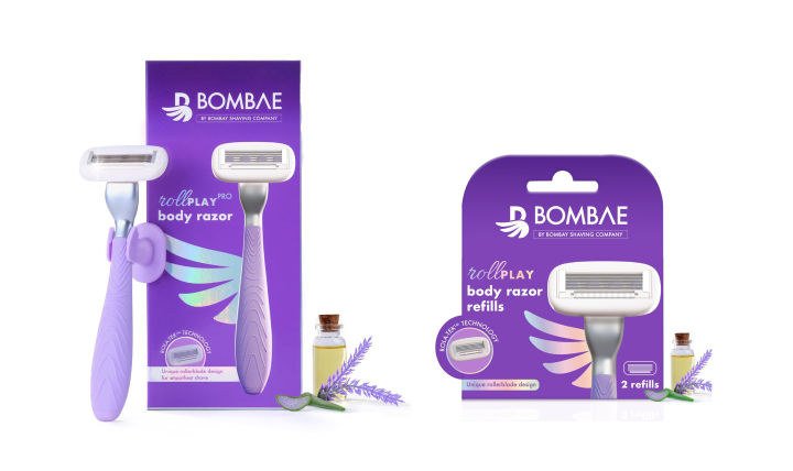 Bombae Rollplay Glow Body Razor & Cartage 2 Pcs. for Women | Hair ...