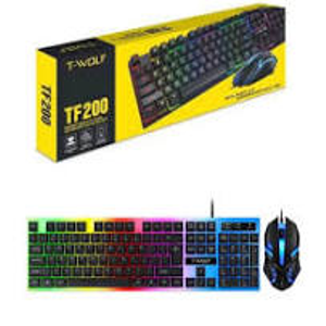 TF230 Keyboard & Mouse Combo Set 104 Keys USB Wired Keyboard 2400DPI ...