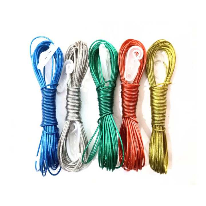 PVC Coated Steel Wire Rope for Drying Clothes/Clothesline, Length 10 ...
