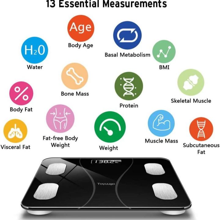 Body Fat Scale Bathroom Weight Scales Bluetooth Electronic For Body ...