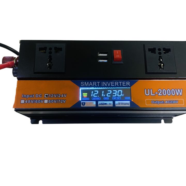 2000W Dual Voltage Sine Wave Power Inverter DC 12V 24V To 220V 230V ...