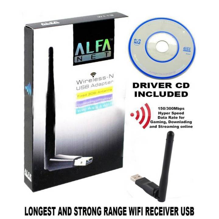 Alfa Wifi Net Wireless-N USB Adapter Fixed 3DBi Antenna Soft AP Wifi ...