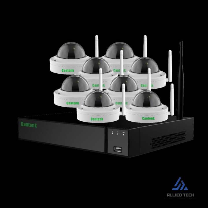 8pc/ 2MP-Wi-Fi- Dome Kit Camera With NVR CANTONK | Daraz.com.np