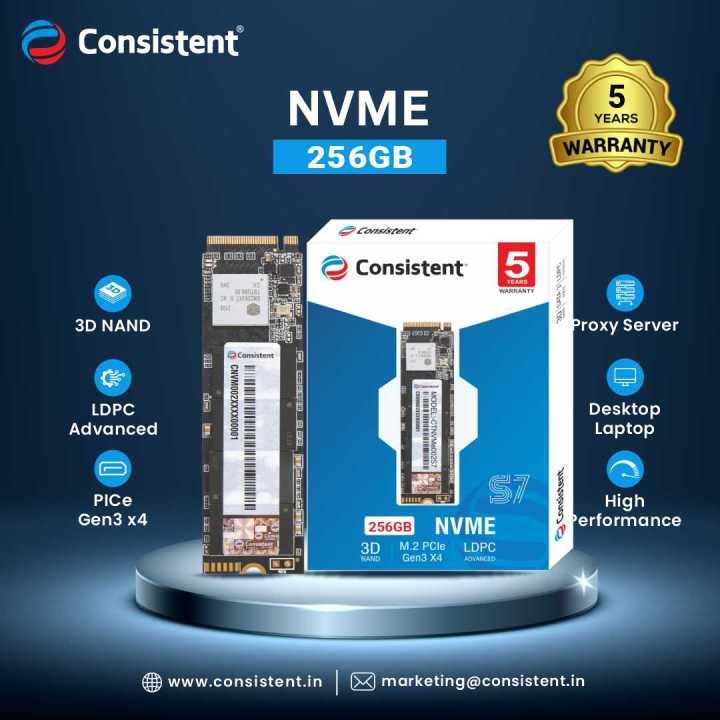 Consistent 256GB NVMe PCIe M.2 SSD | Daraz.com.np
