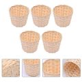 5PCS Mini Woven Baskets Without Handles for Party Favors Crafts Decor ...