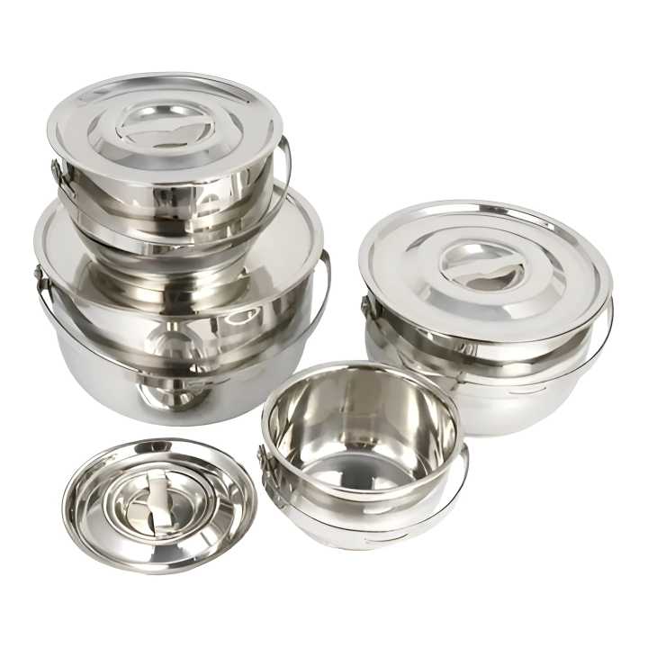 Stainless Steel Induction Friendly Deep Serving And Cooking Pot Newari ...