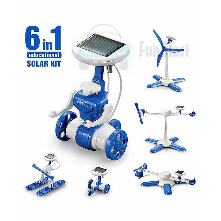 Powerpak 6-in-1 Educational DIY Solar Toy Kit (Blue) | Daraz.com.np